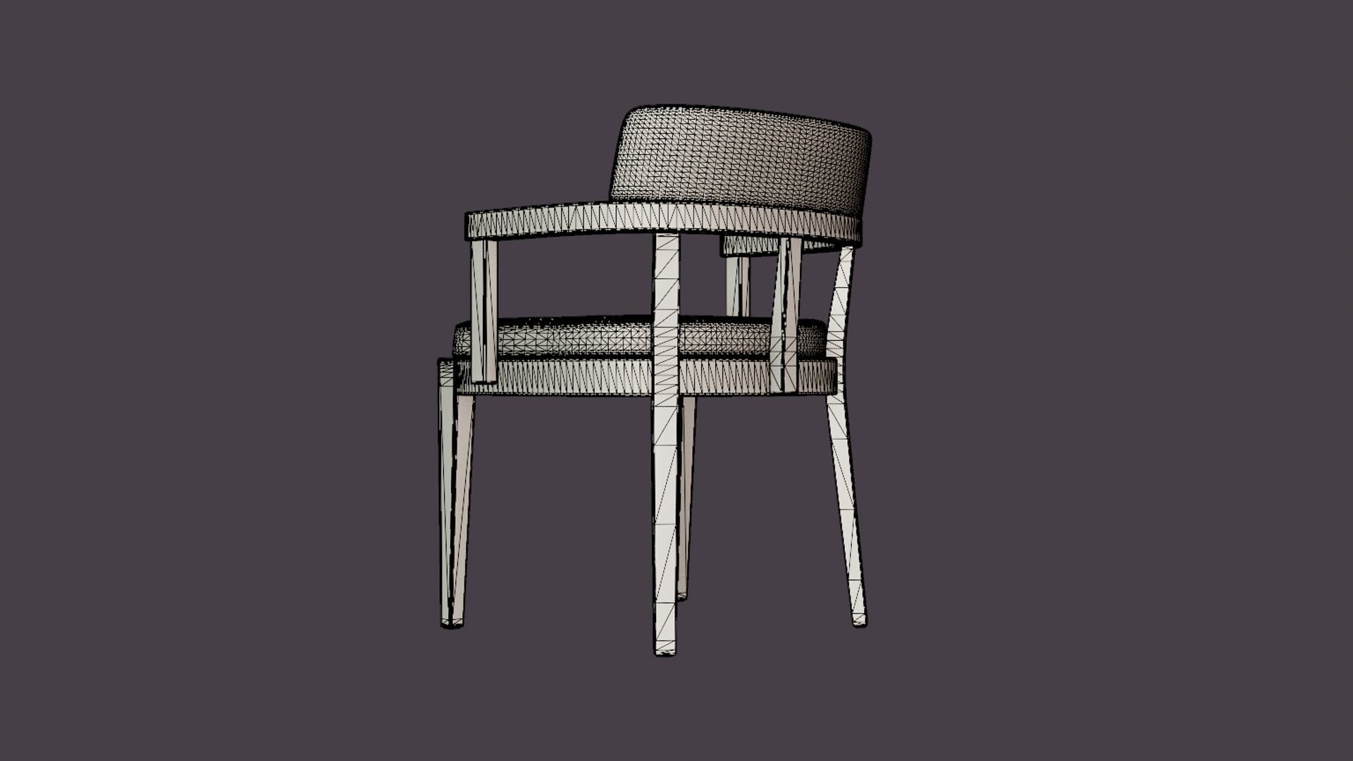 North Dining Chair White Oiled Oak 3D Model - TurboSquid 2213155