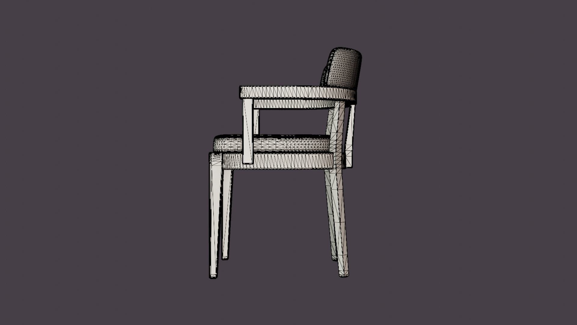 North Dining Chair White Oiled Oak 3D Model - TurboSquid 2213155