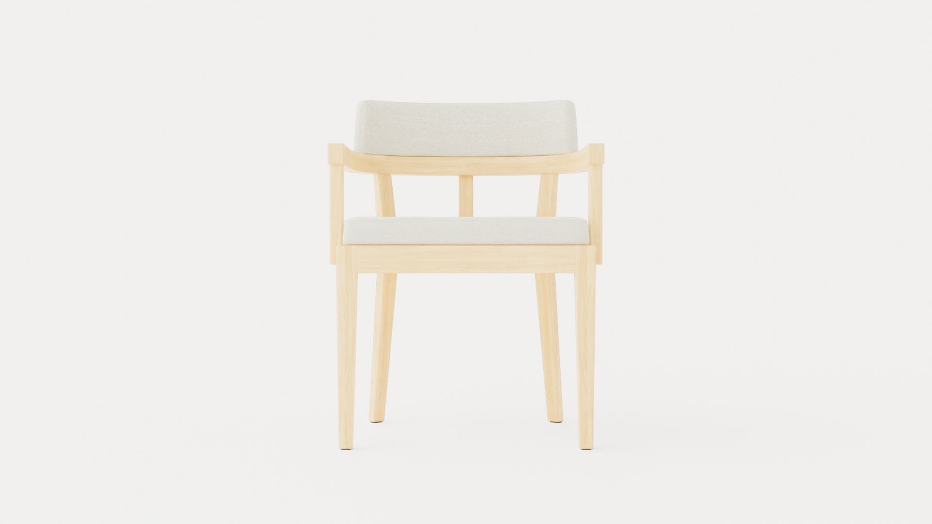 North Dining Chair White Oiled Oak 3D Model - TurboSquid 2213155