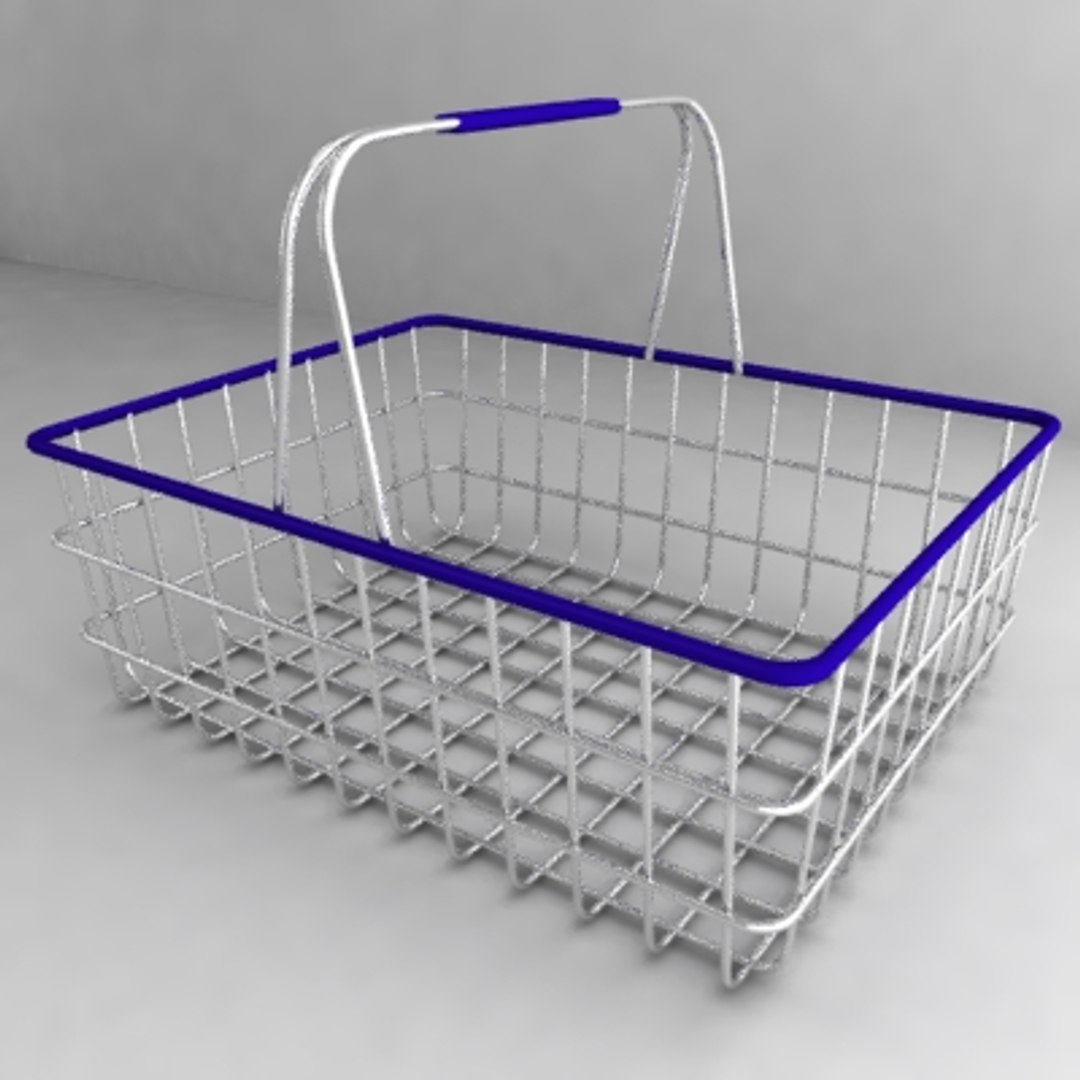 shopping basket 3d dxf