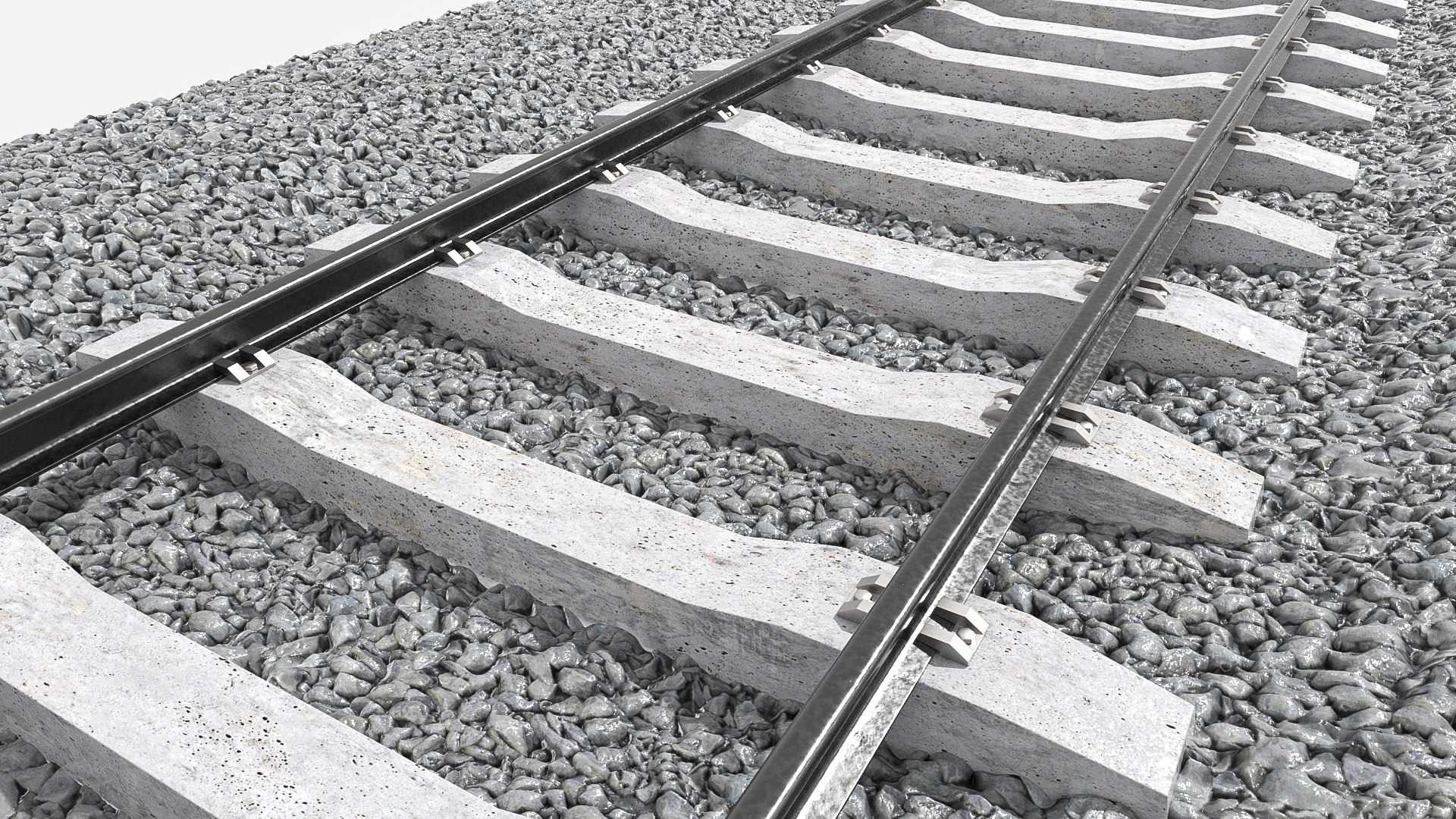 3D Railway Track - TurboSquid 1948449