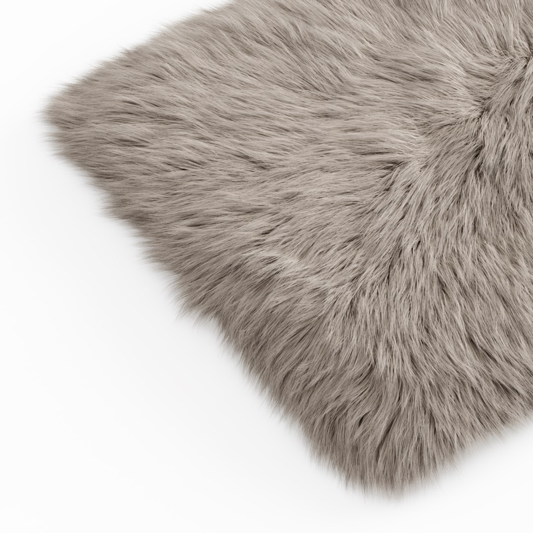 Wool Fluffy Rug Long 3D Model - TurboSquid 1479564