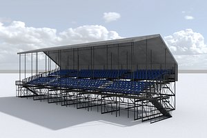 fan grandstand 3d model