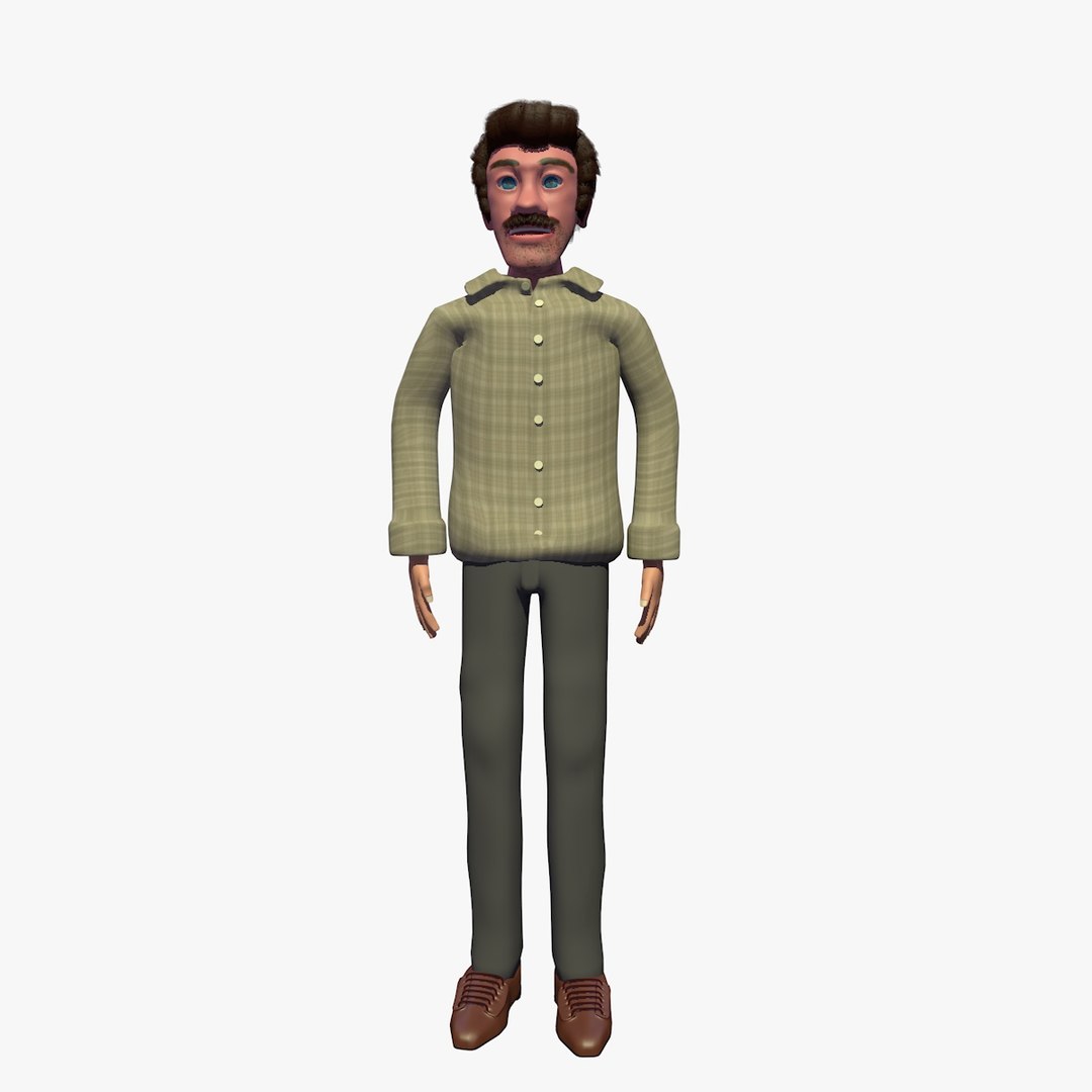 Cartoon Man Andy Rigged Character 3D Model - TurboSquid 1408414