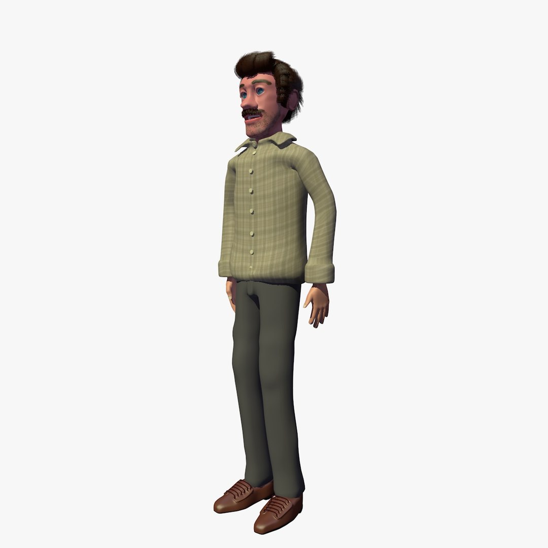Cartoon Man Andy Rigged Character 3D Model - TurboSquid 1408414