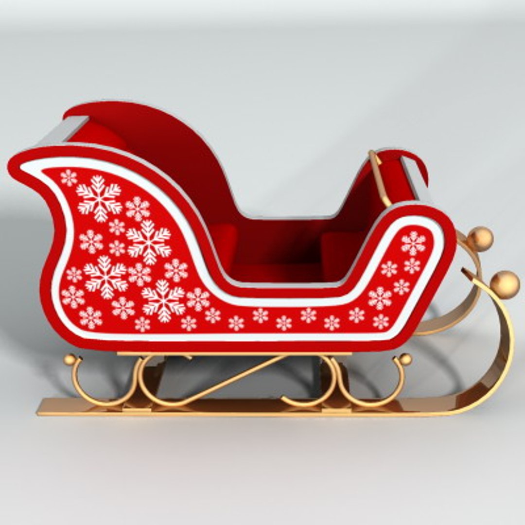 Santa Claus Sledge 3d Max
