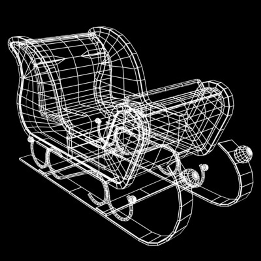 Santa Claus Sledge 3d Max
