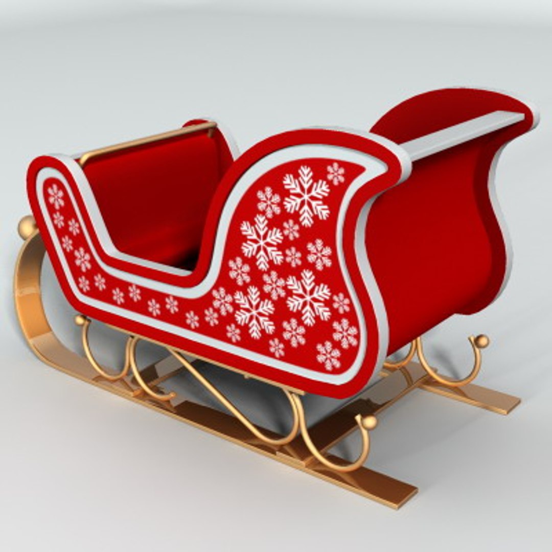 Santa Claus Sledge 3d Max