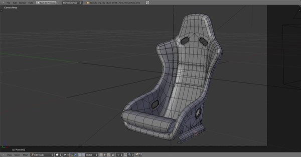 free competition car seat 3d model