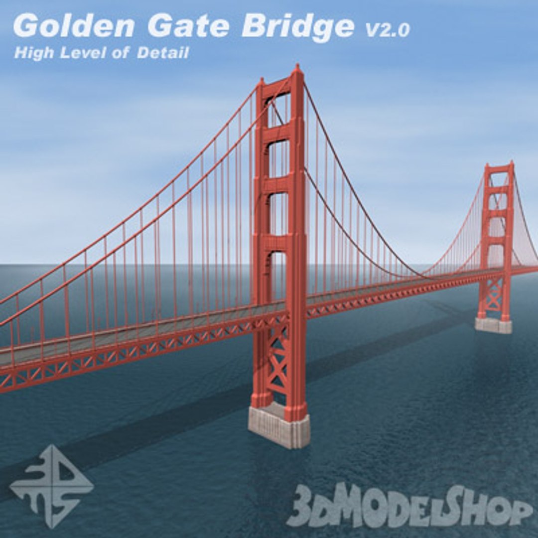 Golden Gate Bridge V2 3d Model