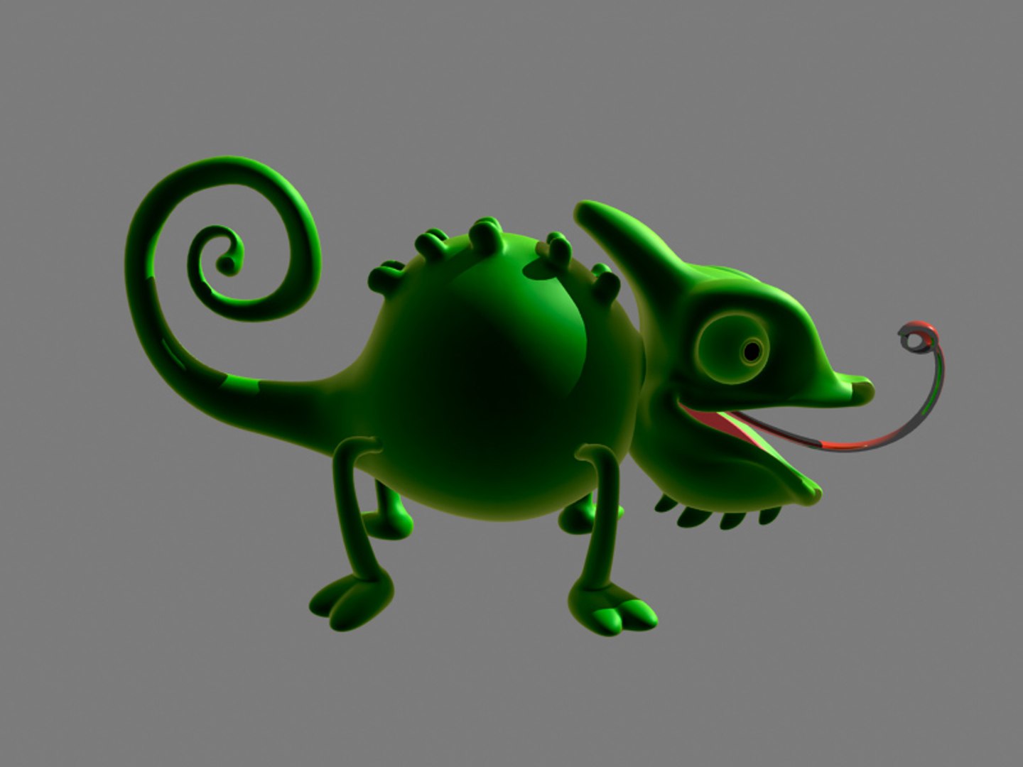 3d rigged chameleon