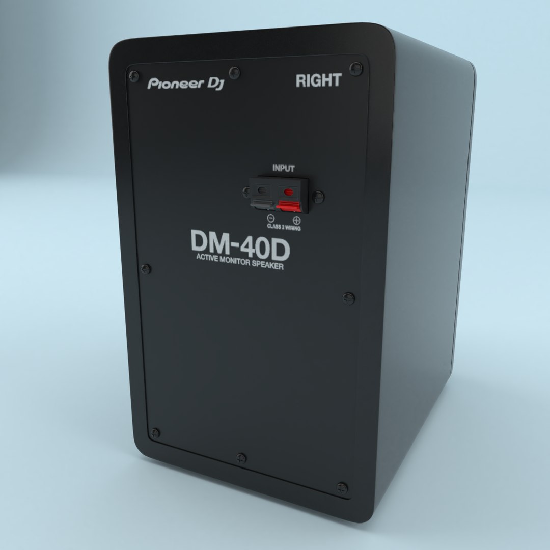Pioneer Monitor Speakers DM-40D Black 3D Model - TurboSquid 1933379