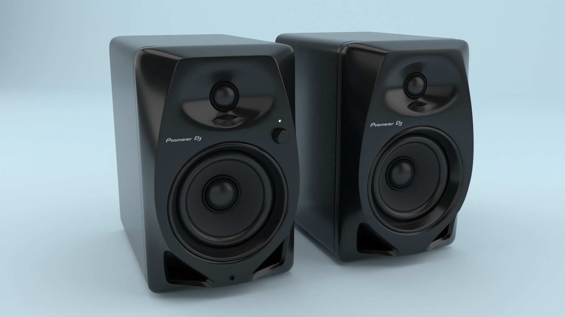 Pioneer Monitor Speakers DM-40D Black 3D Model - TurboSquid 1933379