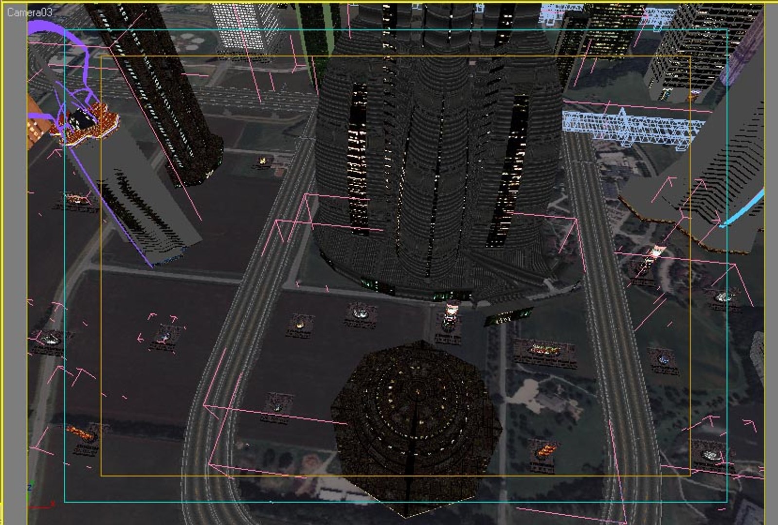 Realistic Night City Modern 3d Model