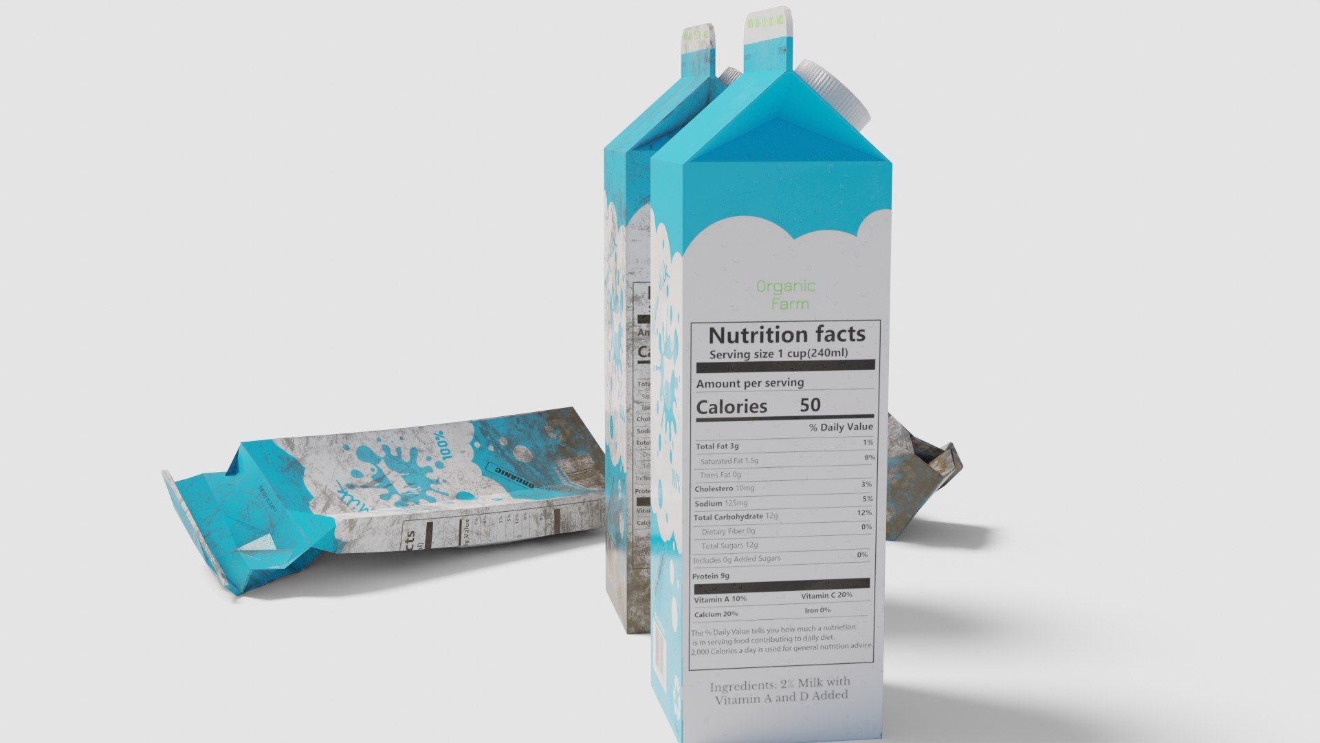 Milk- Carton With Pbr Textures 3D - TurboSquid 1871669