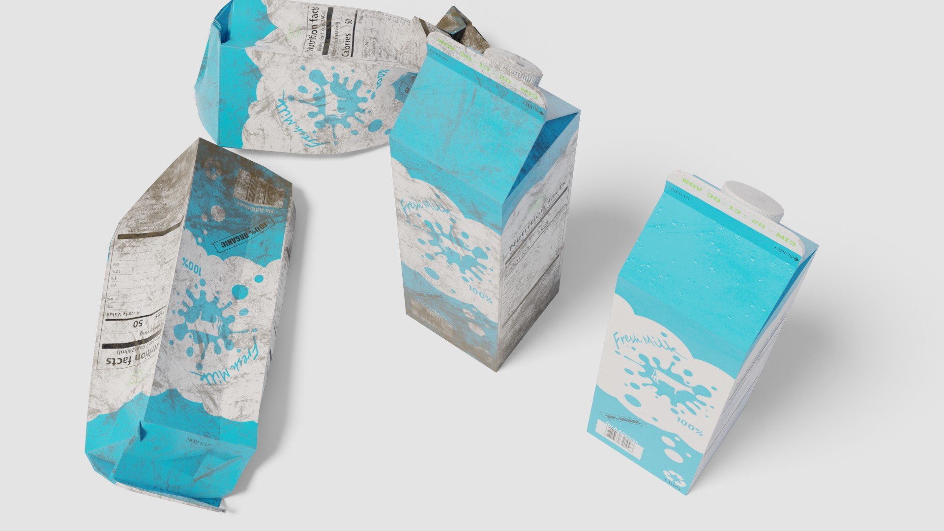 Milk- Carton With Pbr Textures 3D - TurboSquid 1871669