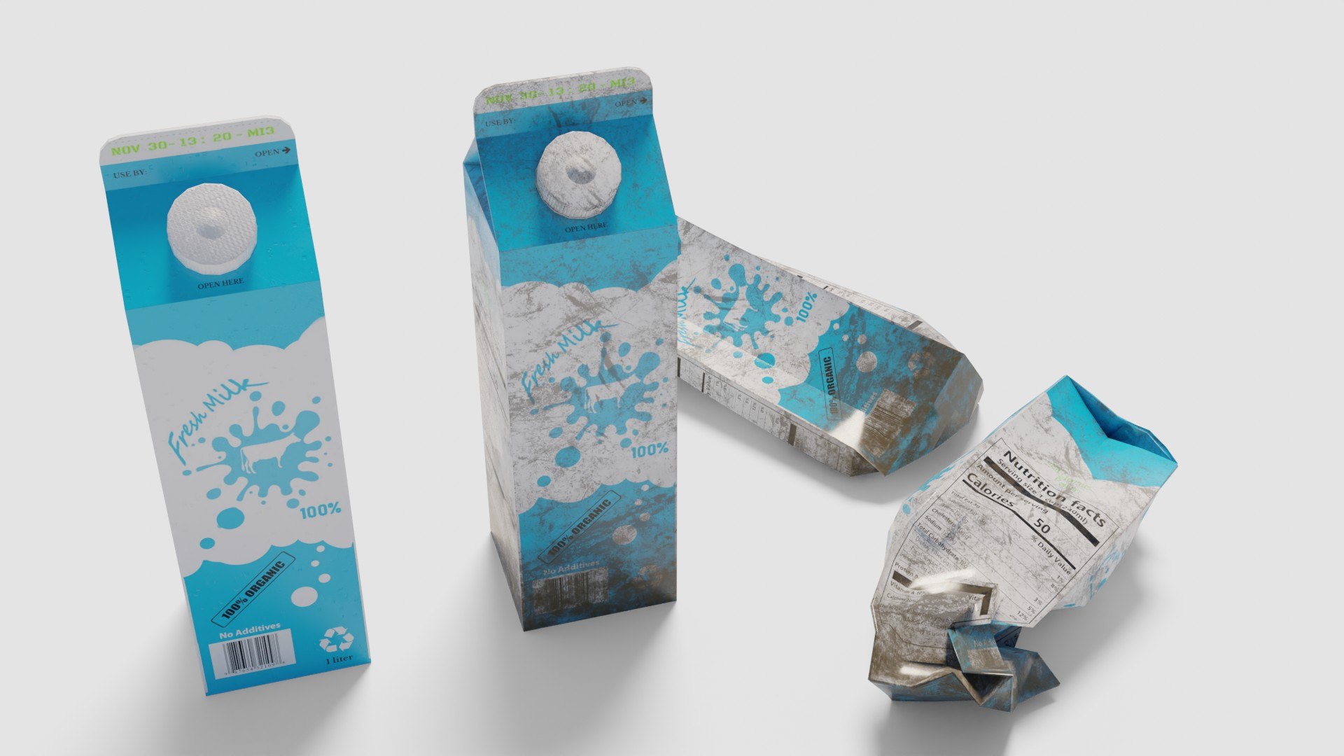 Milk- Carton With Pbr Textures 3D - TurboSquid 1871669