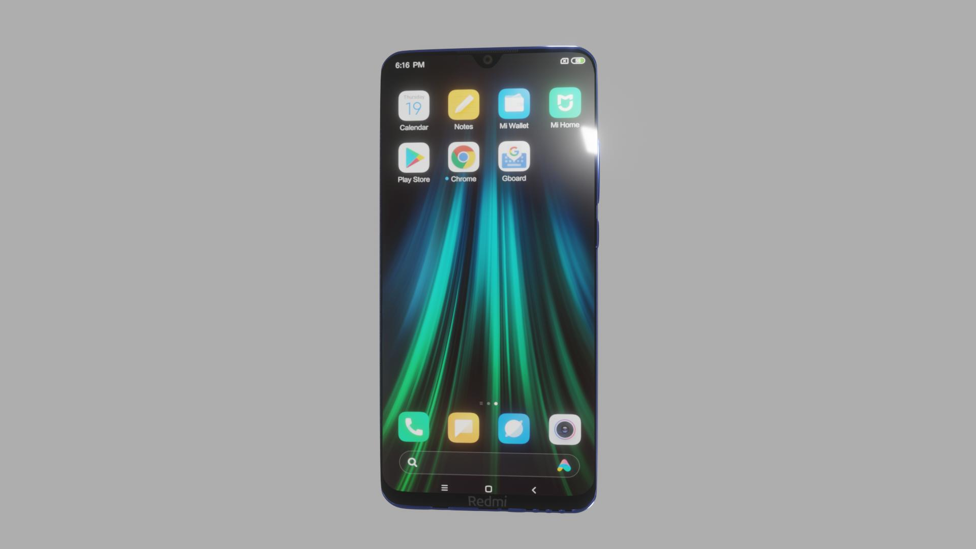 Redmi note 8 cellphone 3D model - TurboSquid 1663153