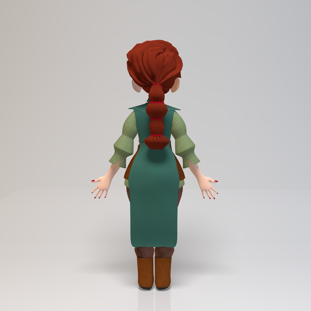 Female Cartoony Character 3D - TurboSquid 2174723