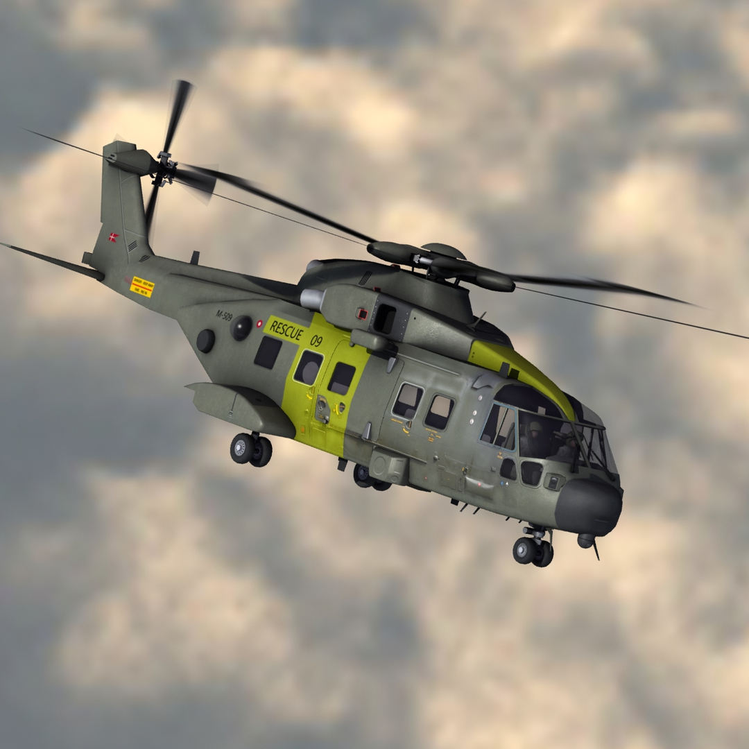 3d model of aw101 joint support helicopter