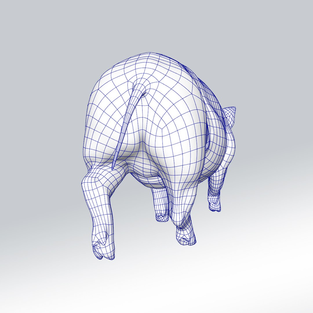 3D Pig Rigged - TurboSquid 1494553