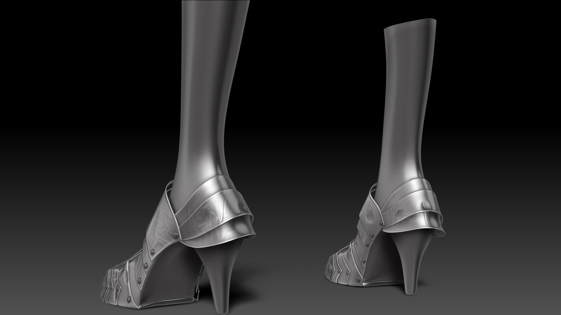 3D Female Knigt Foot Armor Sculpt Project Model - TurboSquid 2033995