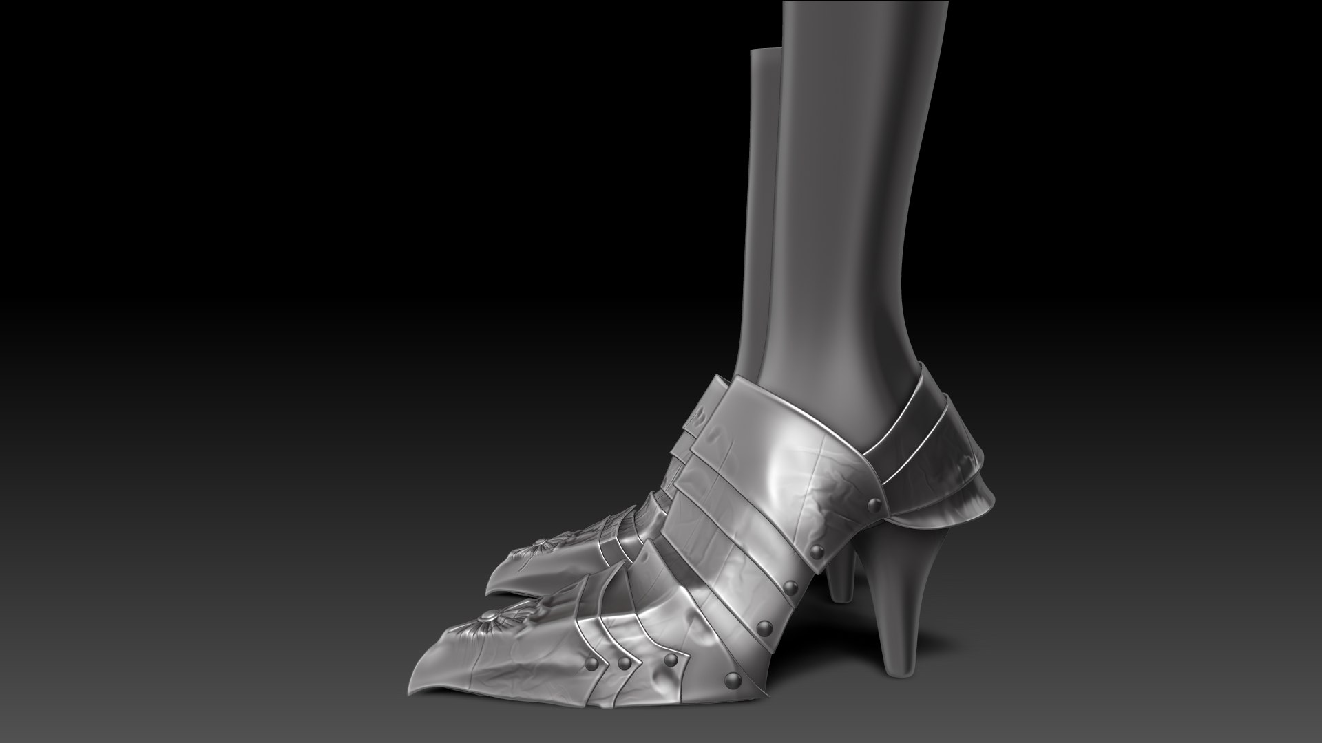 3D Female Knigt Foot Armor Sculpt Project Model - TurboSquid 2033995