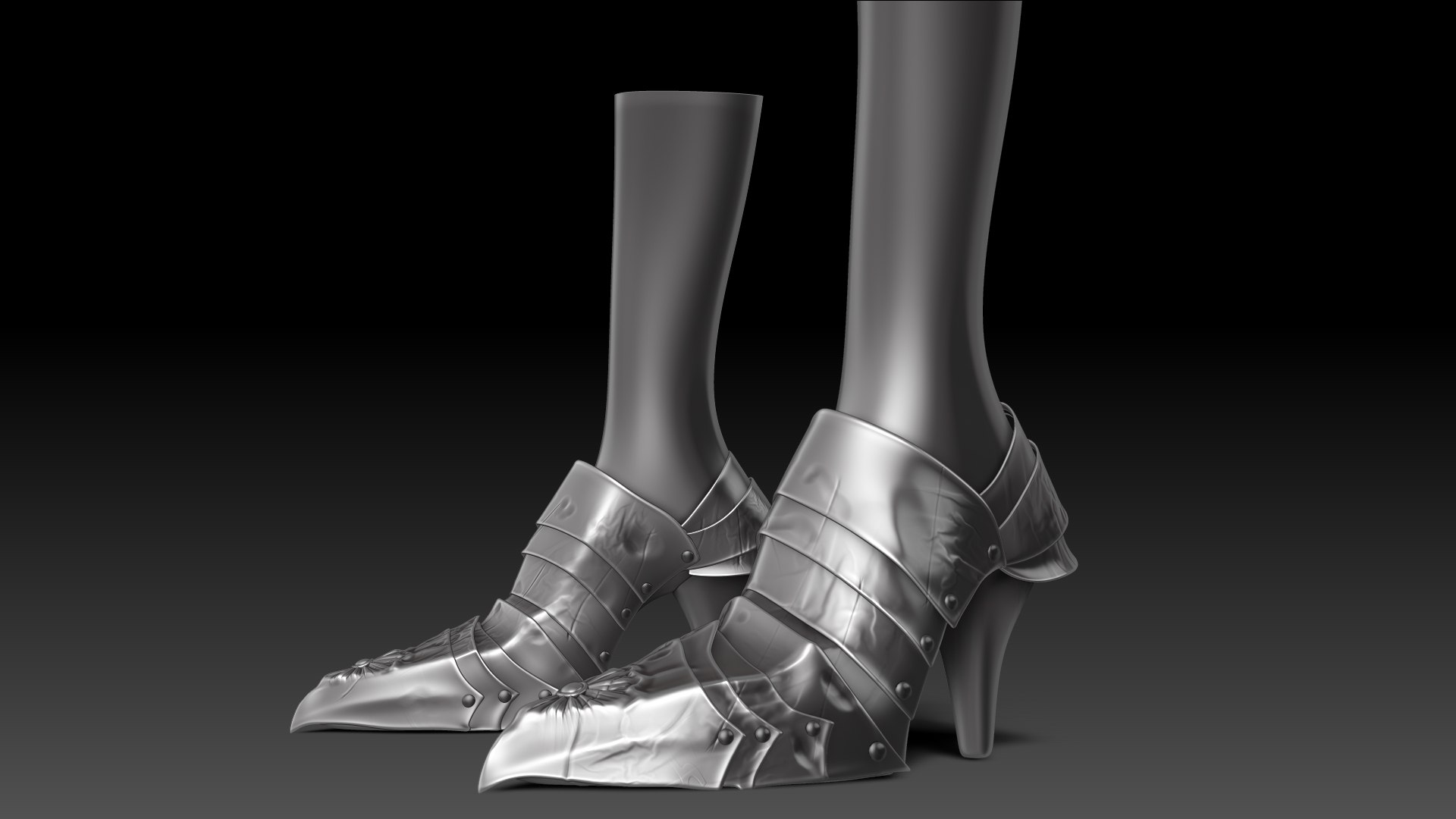3D Female Knigt Foot Armor Sculpt Project Model - TurboSquid 2033995