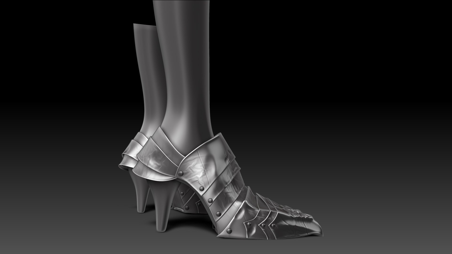 3D Female Knigt Foot Armor Sculpt Project Model - TurboSquid 2033995