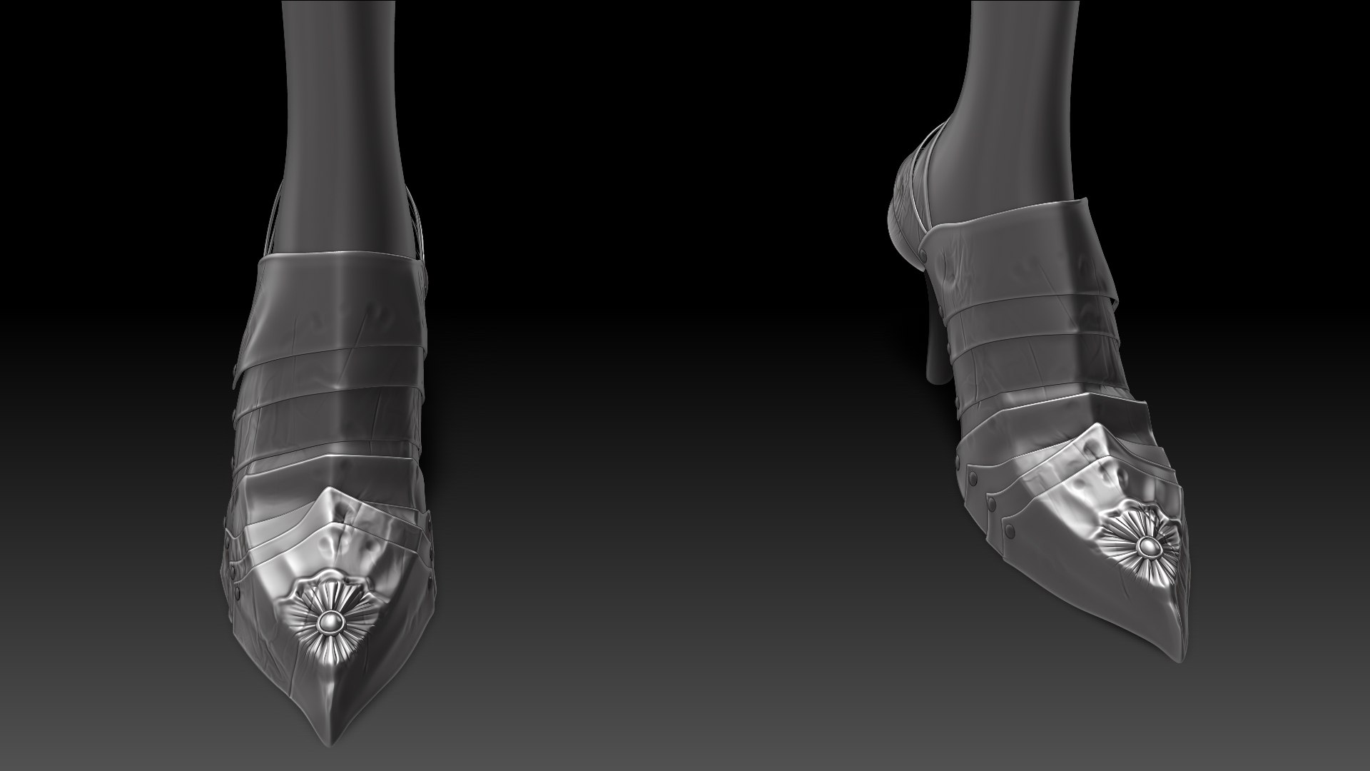 3D Female Knigt Foot Armor Sculpt Project Model - TurboSquid 2033995