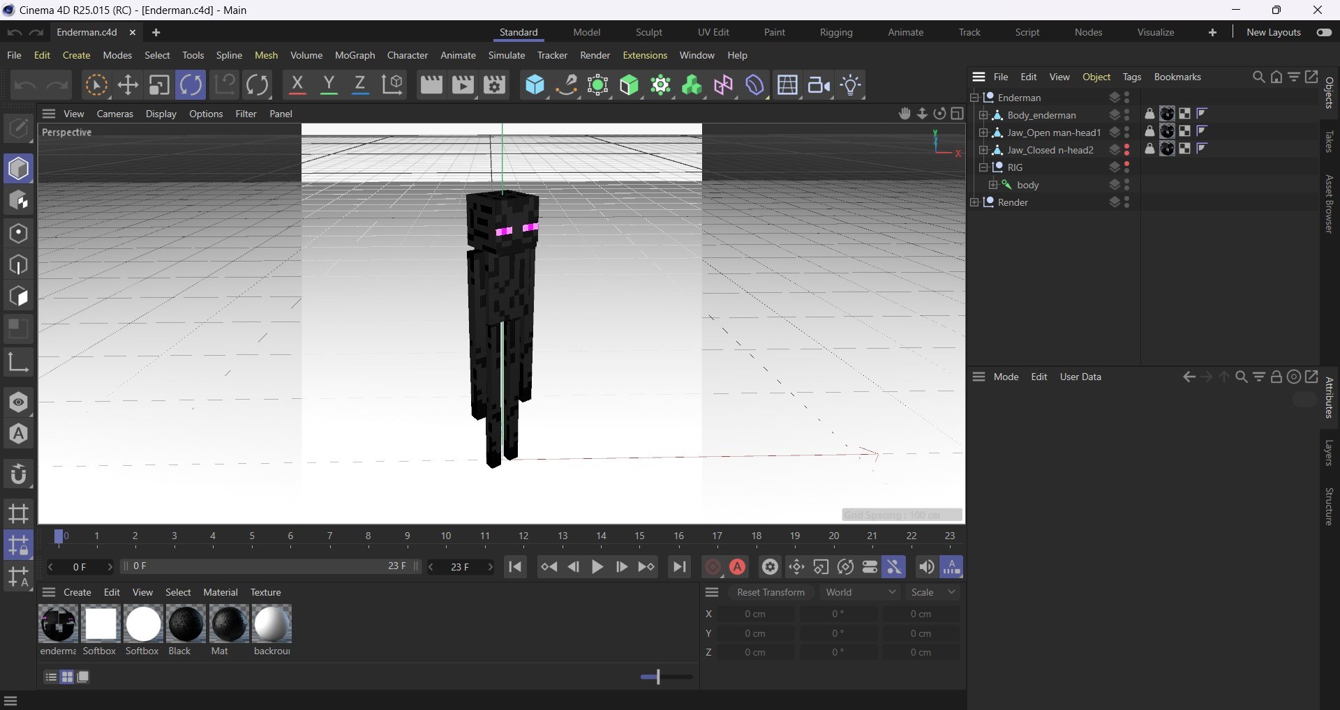 3D Enderman Minecraft Model - TurboSquid 2364653