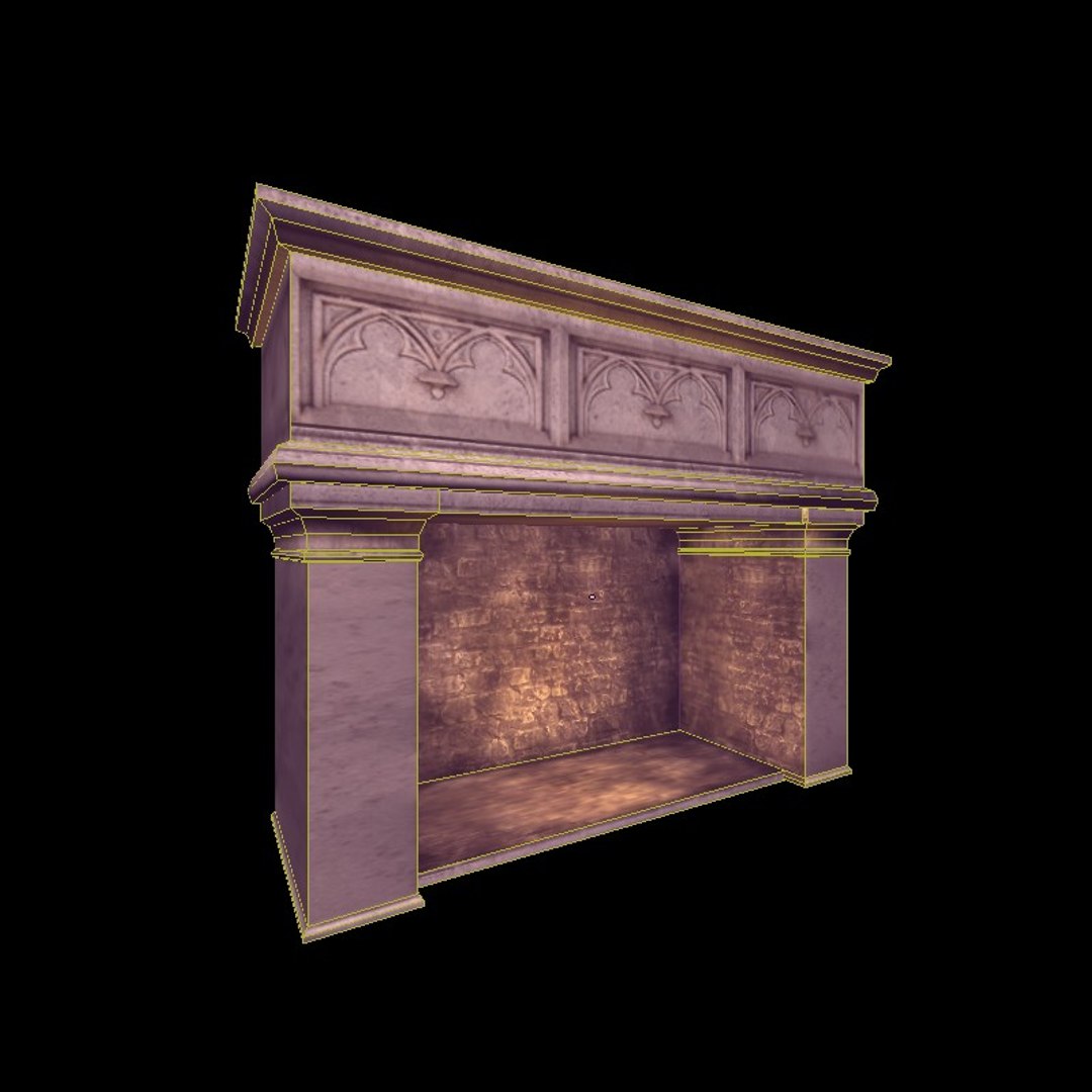 3ds Gothic Fireplace