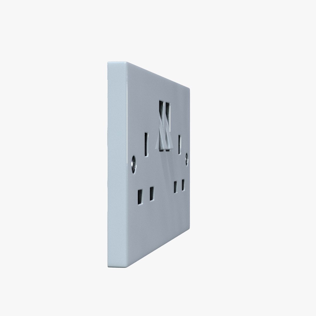 3D Uk Wall Plug - TurboSquid 1303912