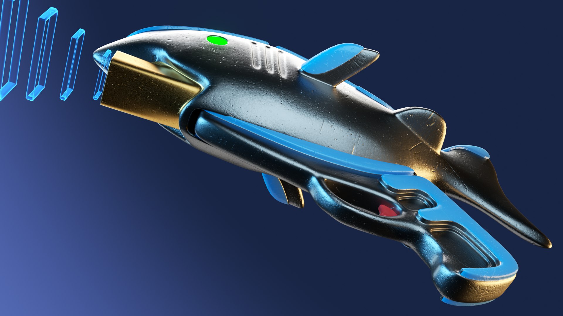 Original Cartoon-style Pulse Gun For Games Model - TurboSquid 2385159