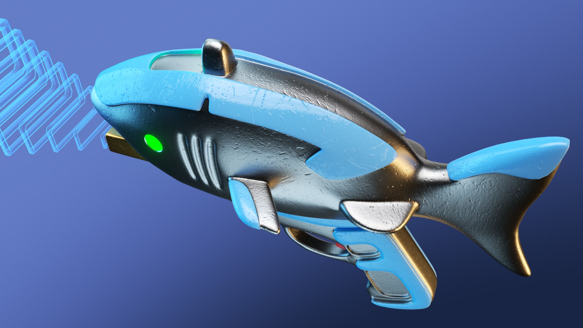 Original Cartoon-style Pulse Gun For Games Model - TurboSquid 2385159