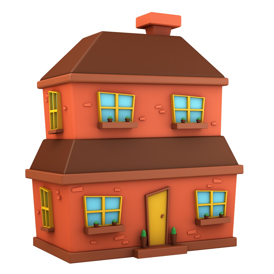 3D Cartoon House Model - TurboSquid 1440995