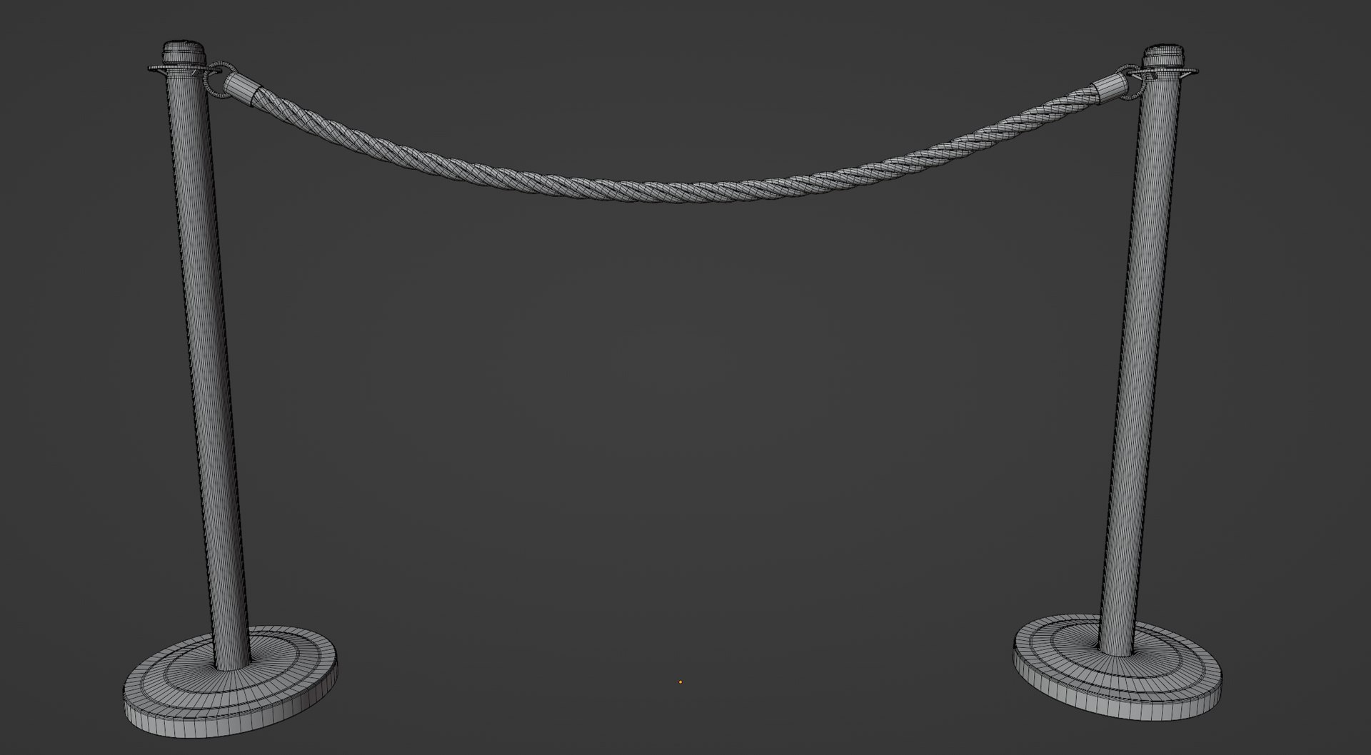 Blocking Rope Fence model - TurboSquid 2085181