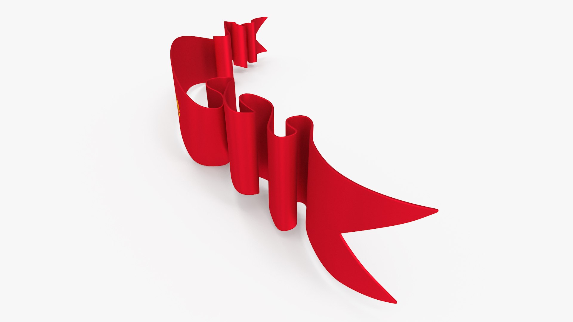 Red Label Ribbon Banner 3D Model - TurboSquid 2002540