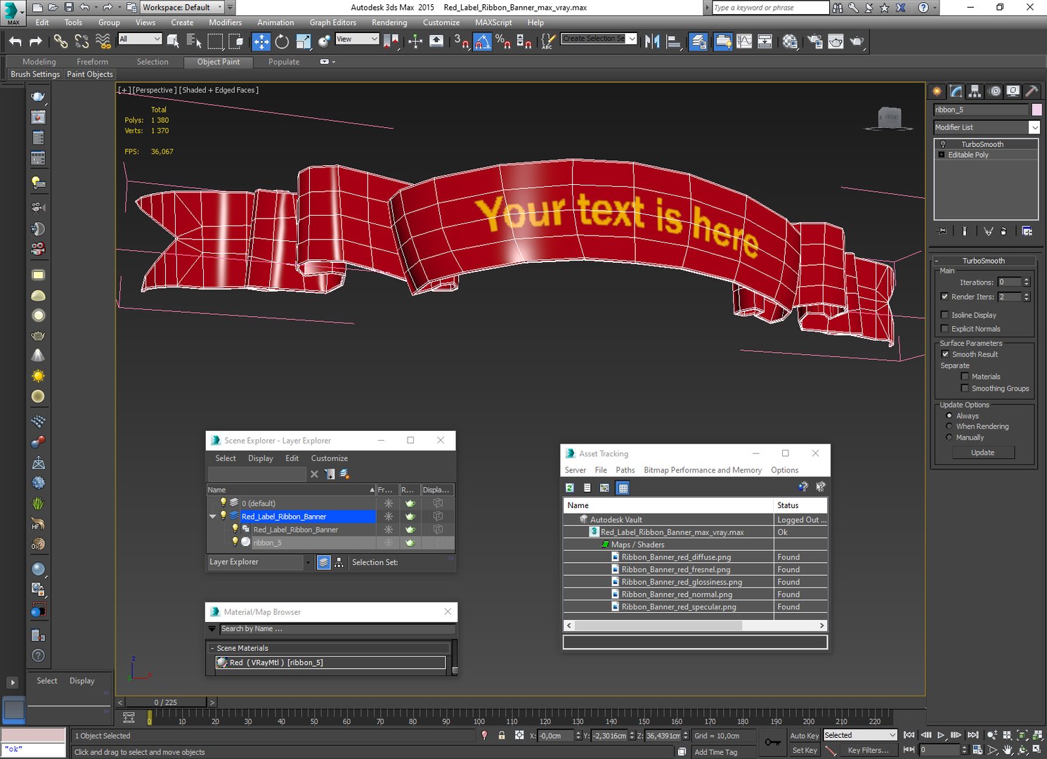 Red Label Ribbon Banner 3D Model - TurboSquid 2002540