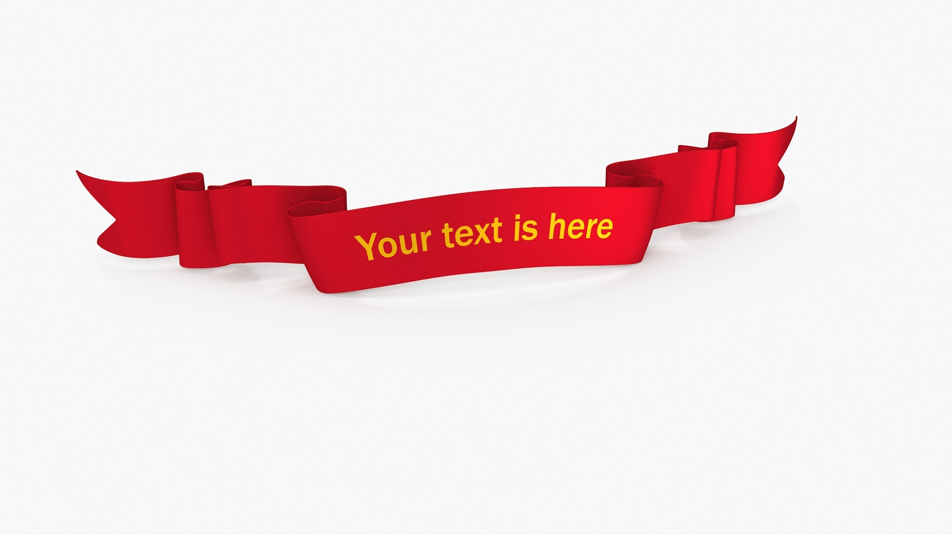 Red Label Ribbon Banner 3D Model - TurboSquid 2002540