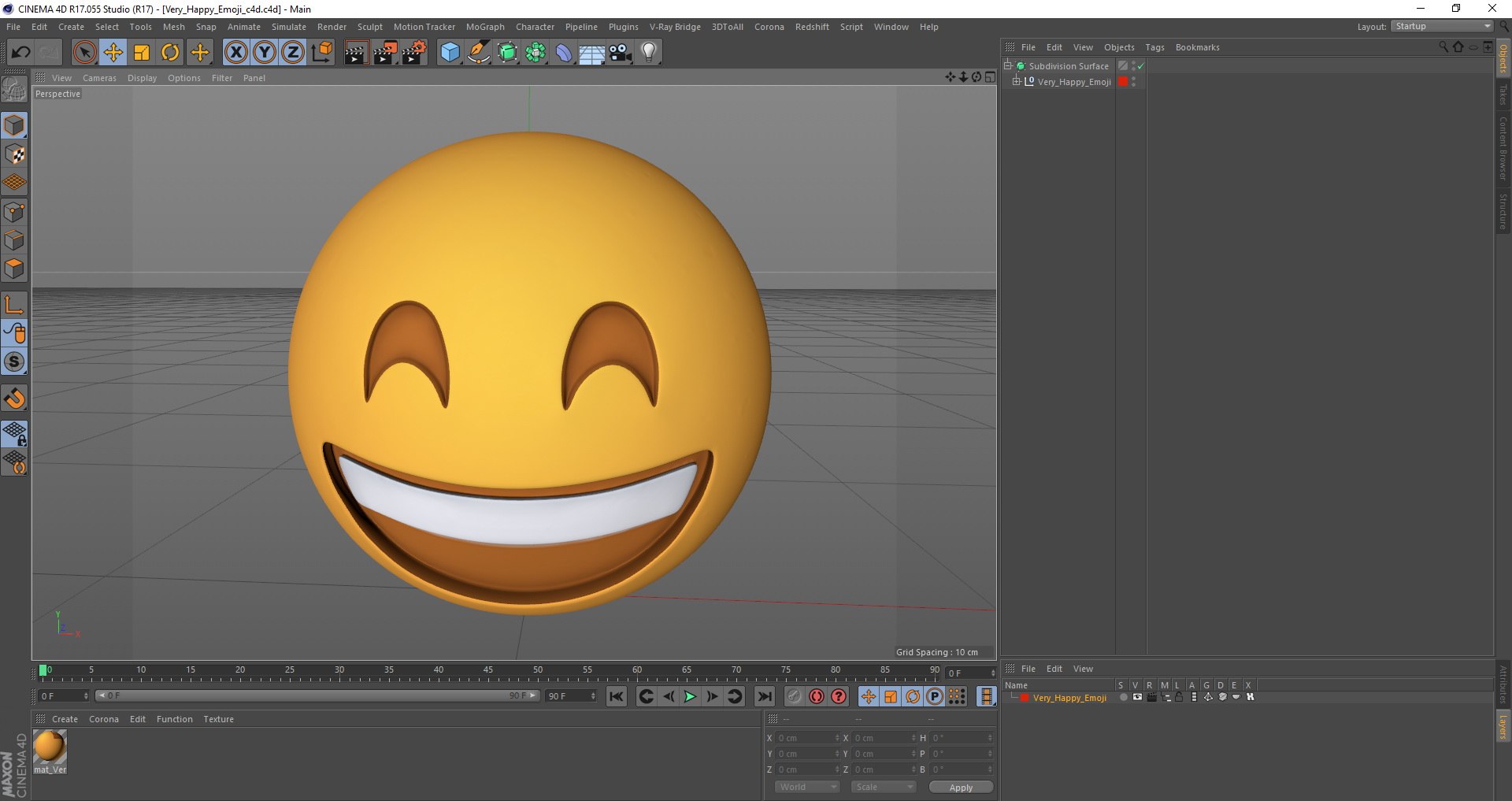 Happy Emoji Model - TurboSquid 1533112