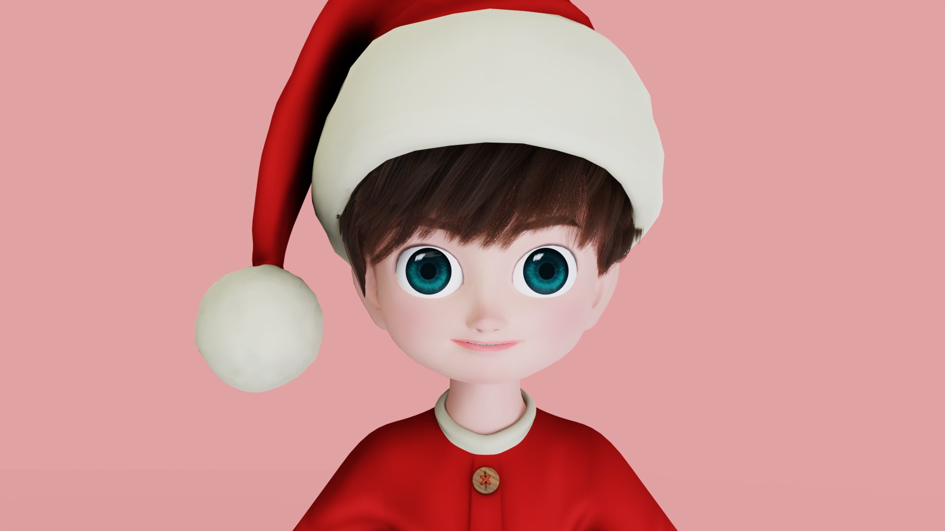 Cartoon Santa Boy Rigged In Blender 3D Model - TurboSquid 1973204