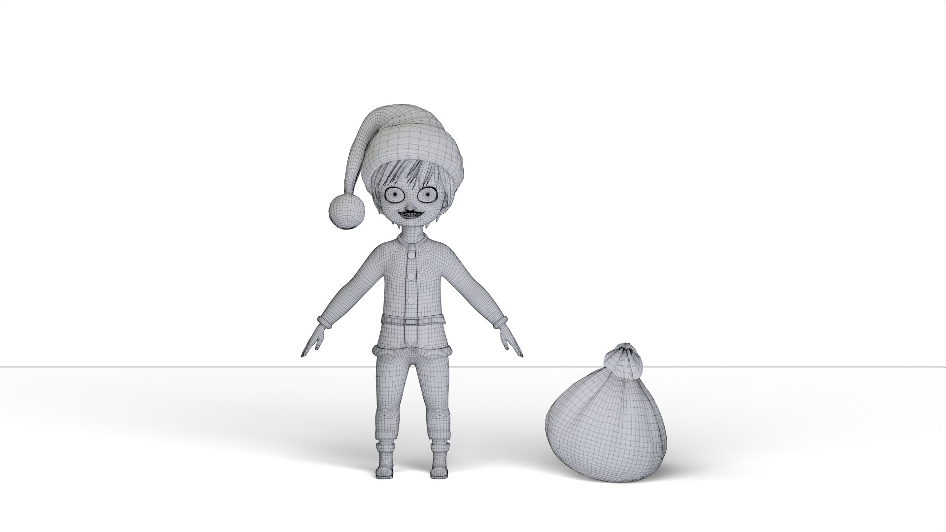 Cartoon Santa Boy Rigged In Blender 3D Model - TurboSquid 1973204