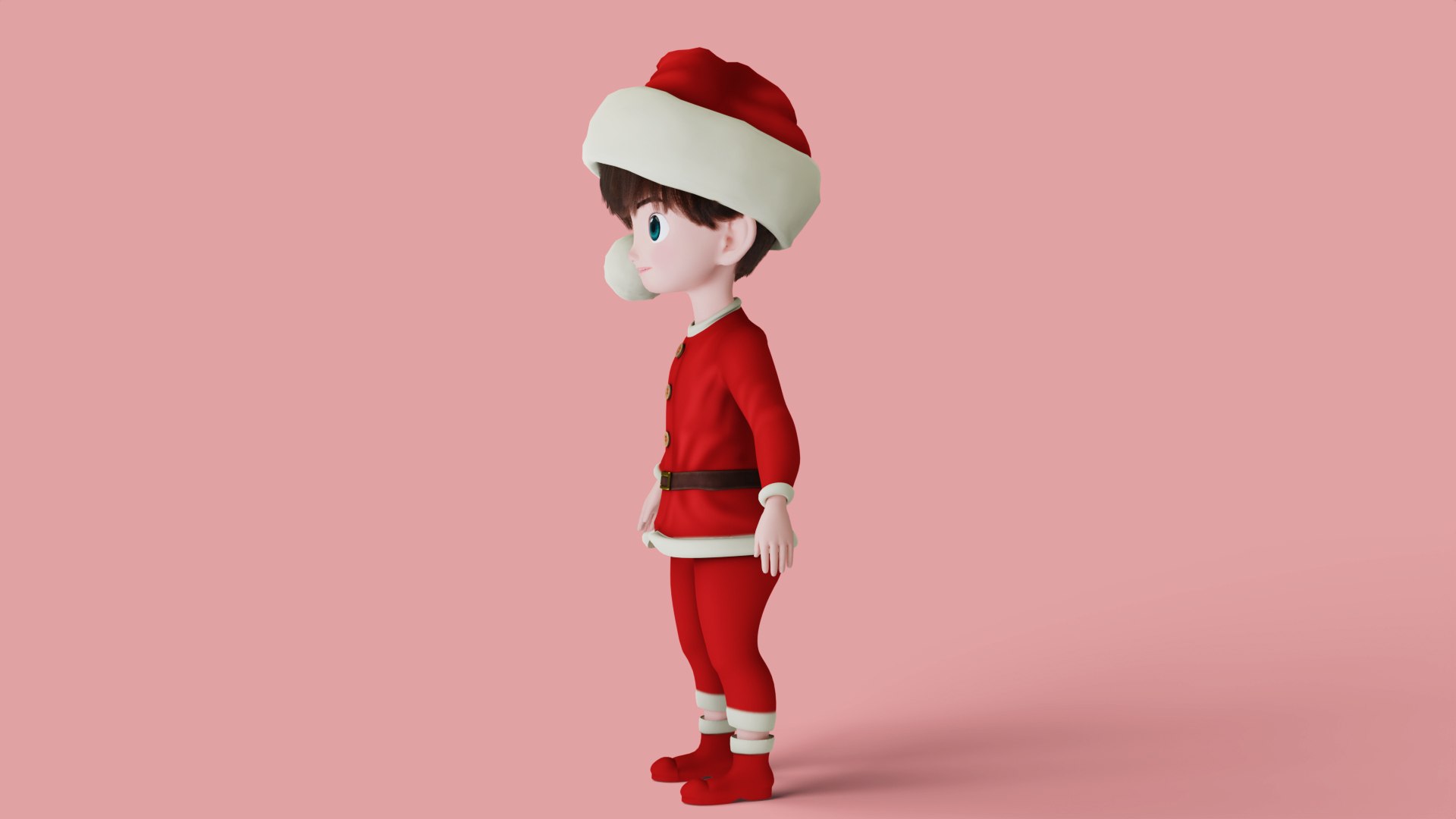 Cartoon Santa Boy Rigged In Blender 3D Model - TurboSquid 1973204
