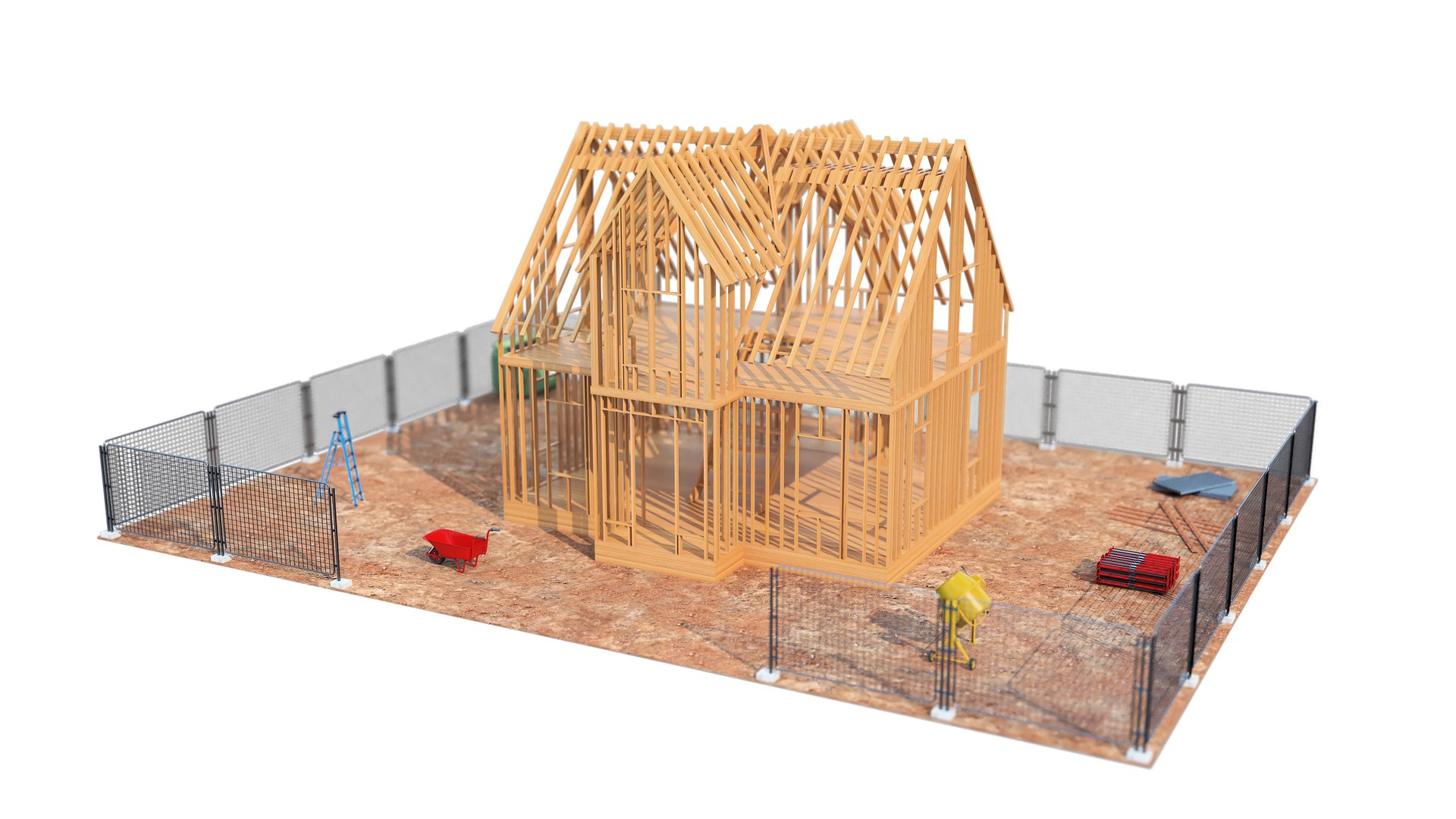 3D House Construction Model - TurboSquid 2217706