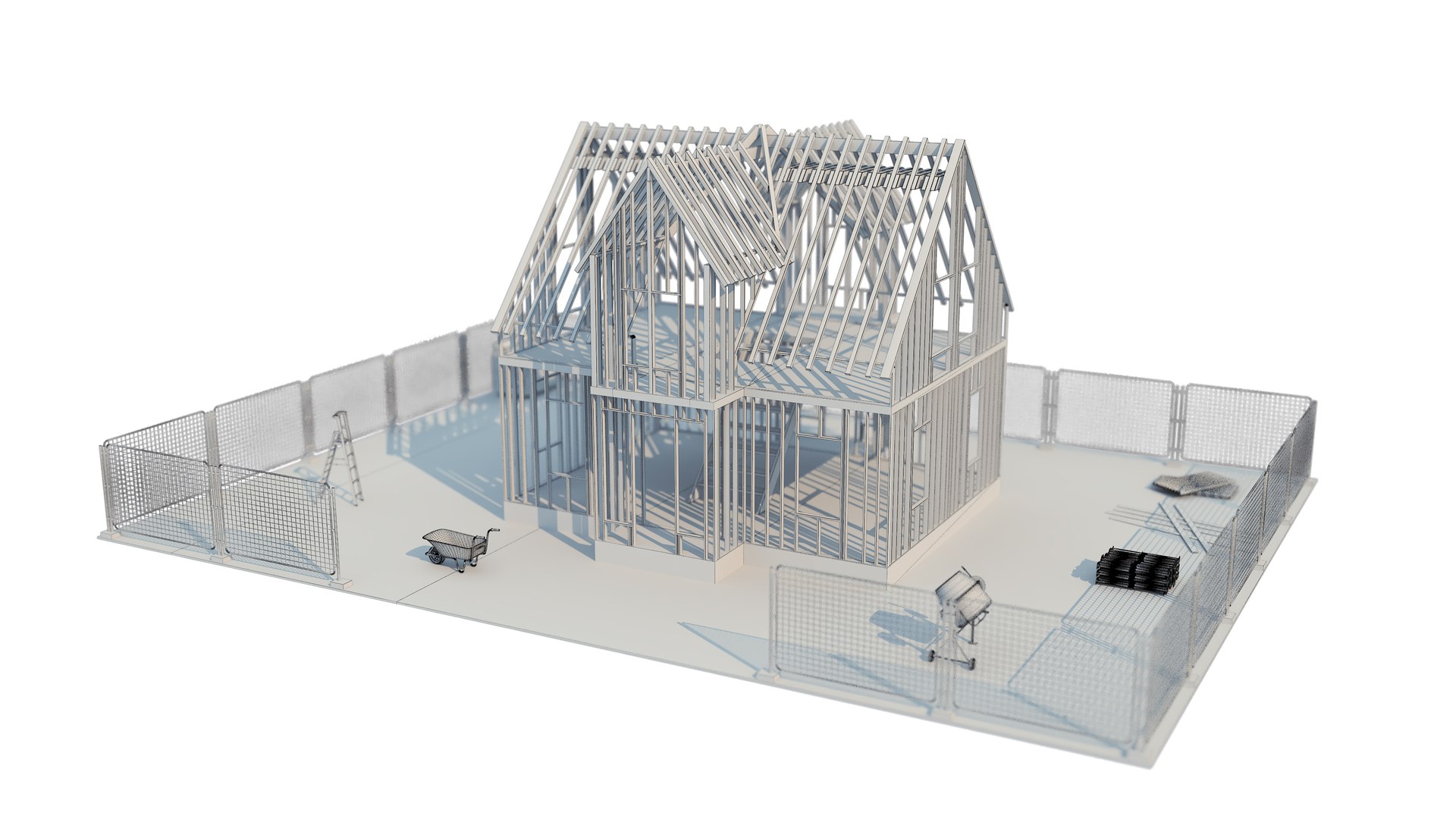 3D House Construction Model - TurboSquid 2217706