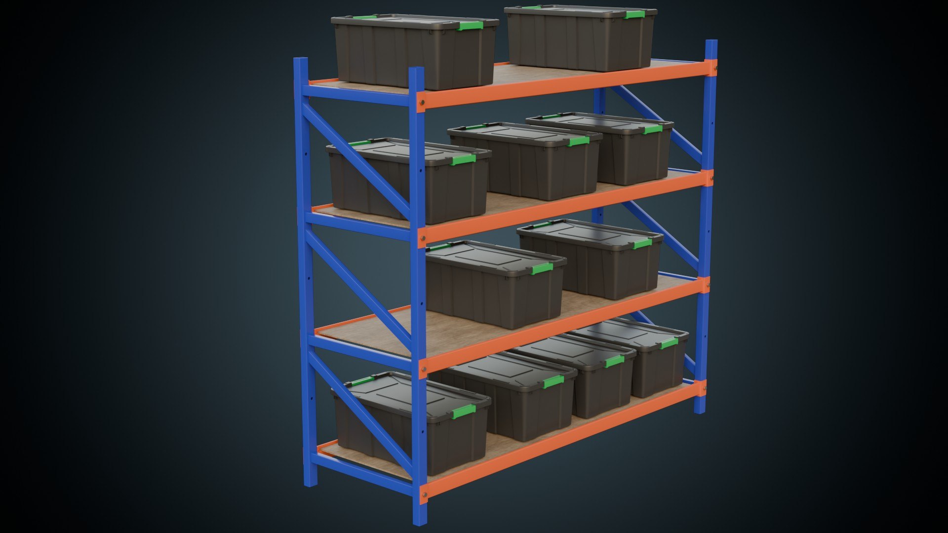 Shelf And Storage Box 1 Basic 3D Model - TurboSquid 2296066