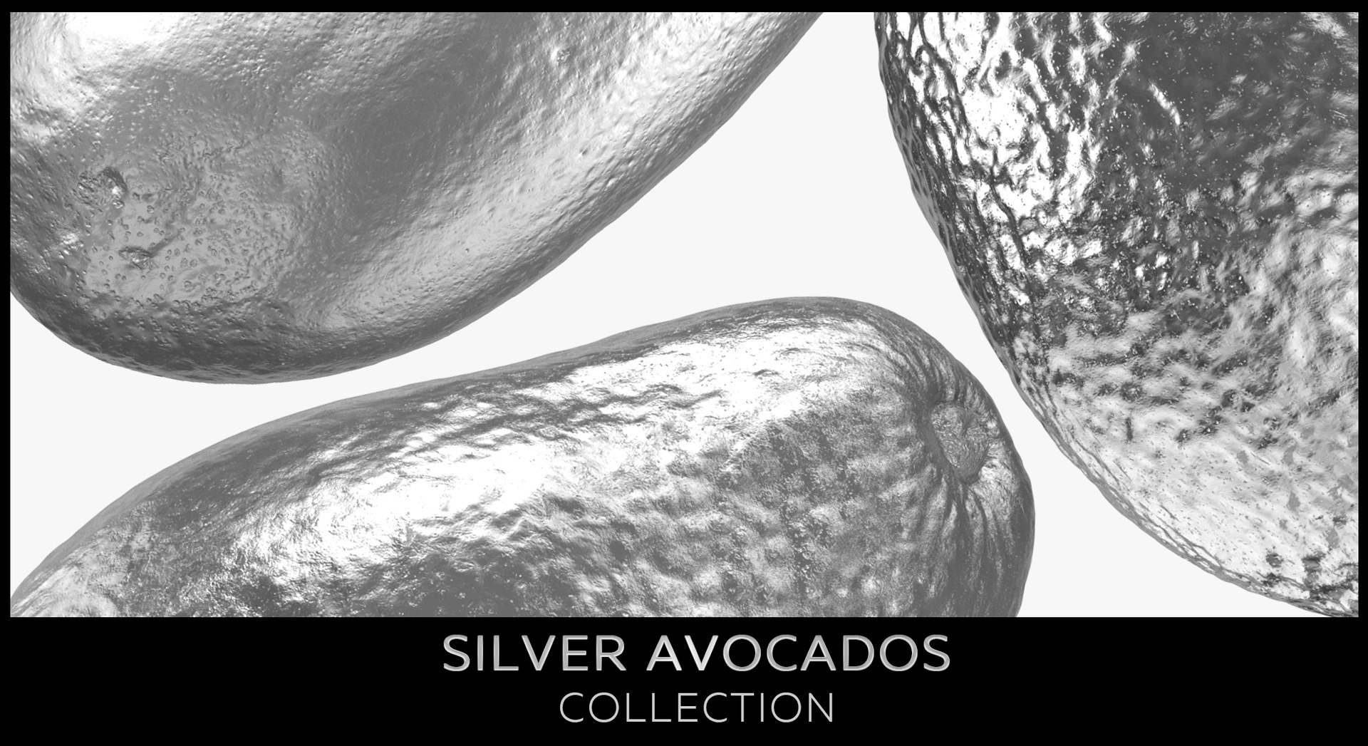 3D Avocados Silver Collection 01 - 3 Avocados - TurboSquid 1788090