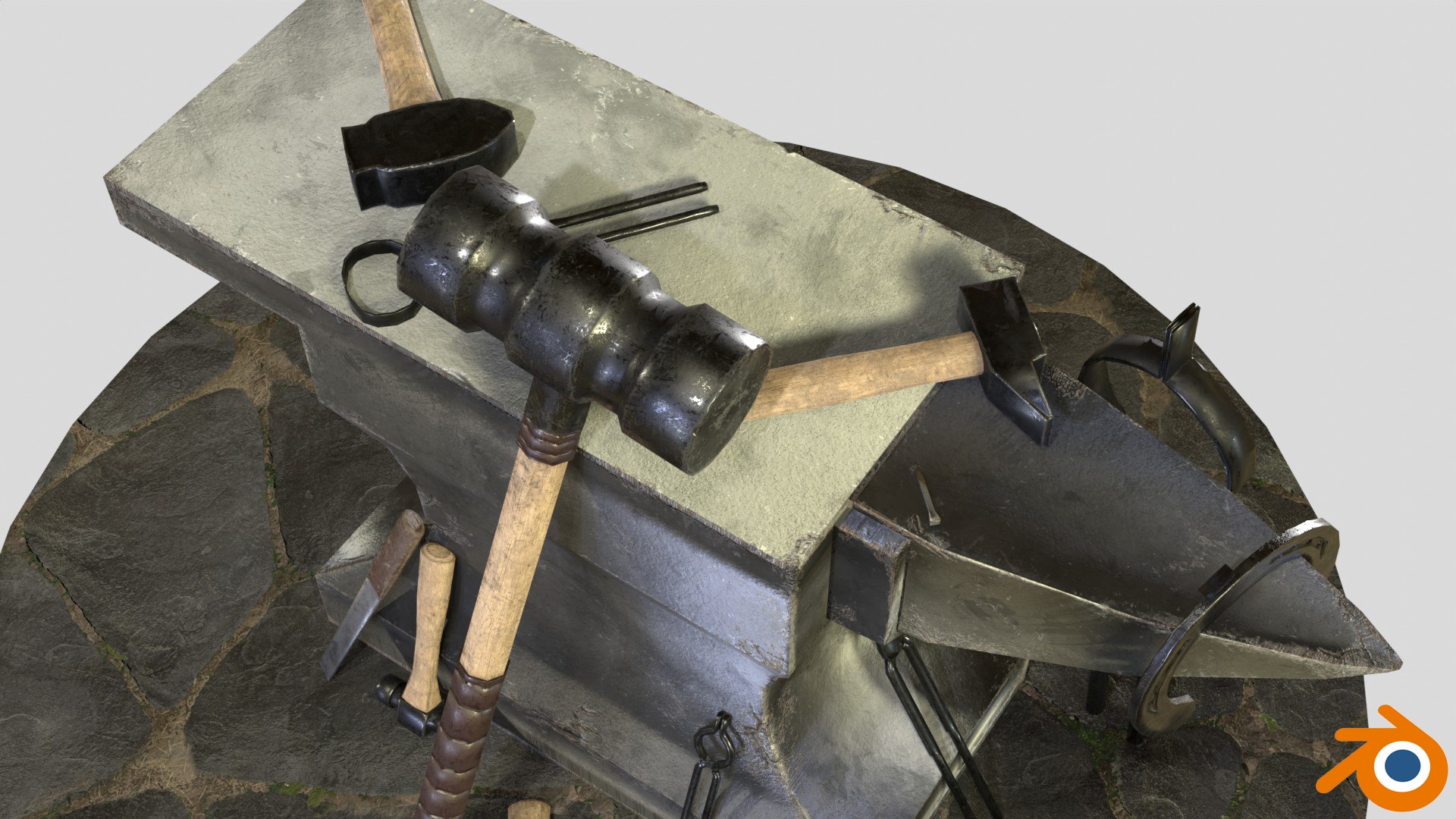 Blacksmith Equipment 3D Model - TurboSquid 1865455
