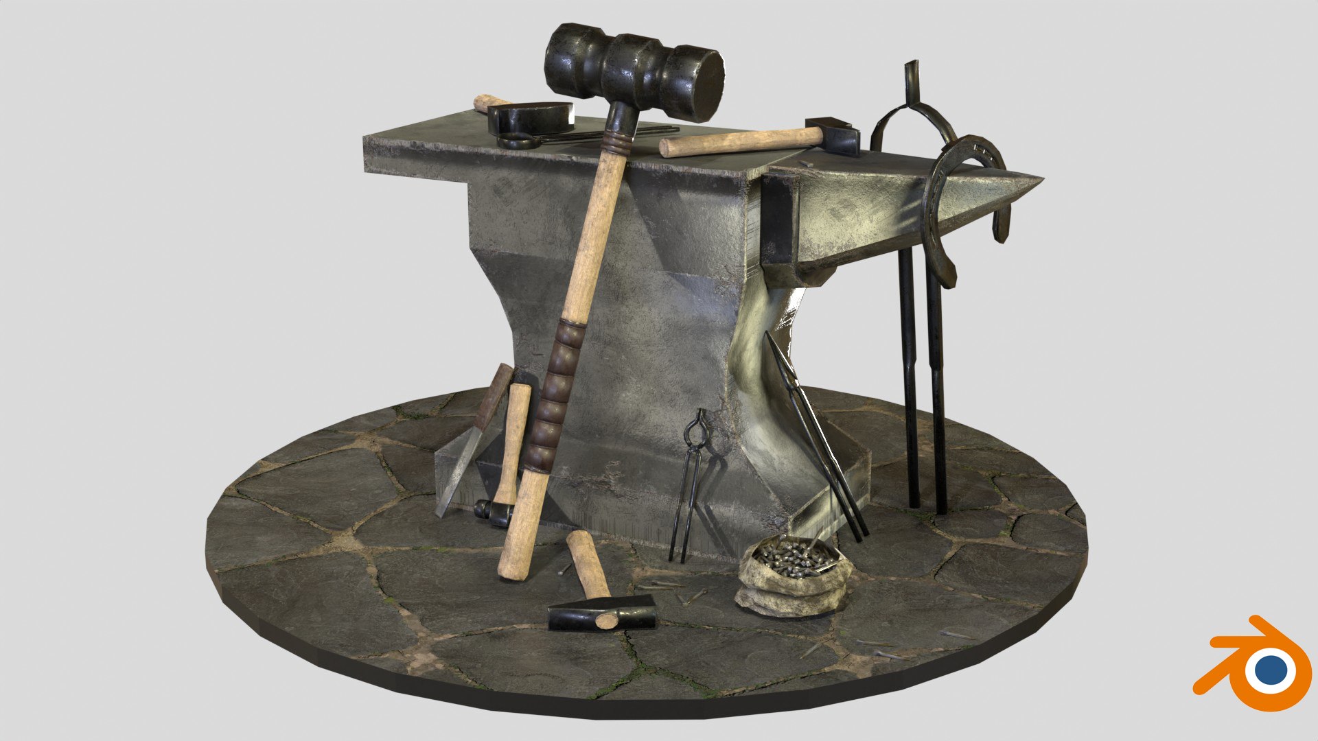 Blacksmith Equipment 3D Model - TurboSquid 1865455